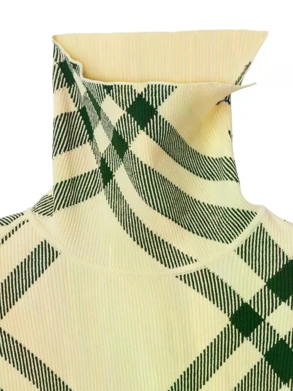 Burberry Check-pattern High-neck Jumper