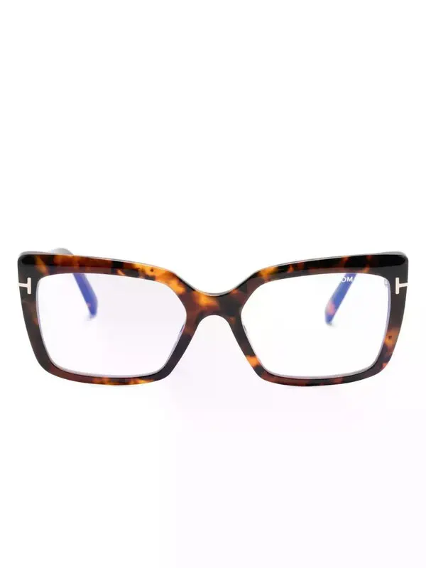 TOM FORD Rectangle-frame Glasses - Brown