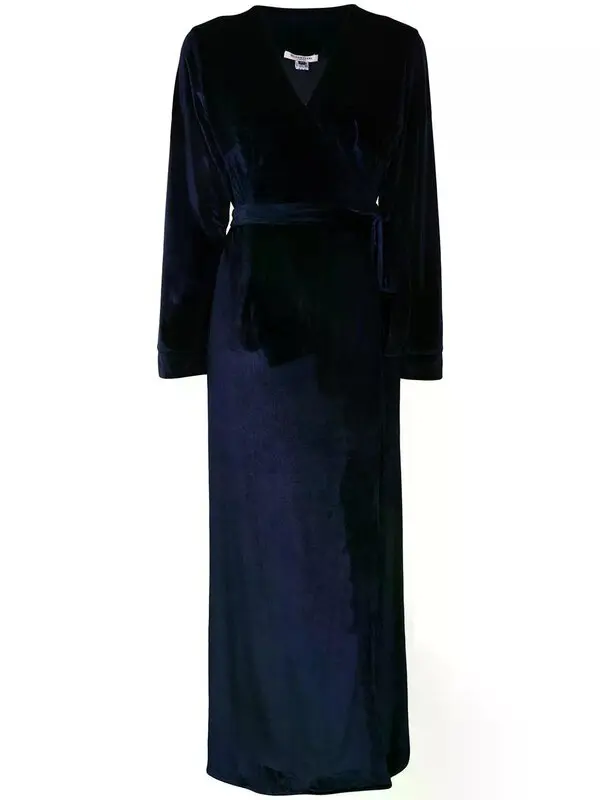 GILDA & PEARL Saratoga Velvet Robe - Blue