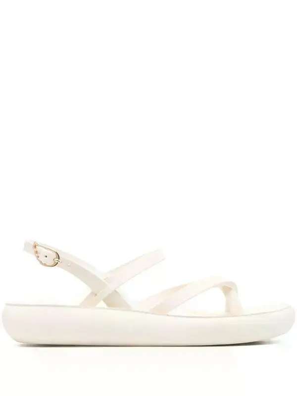 ANCIENT GREEK SANDALS Crossover-strap Leather Sandals - White