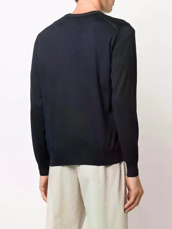 Canali V-neck Fine Knit Merino Cardigan