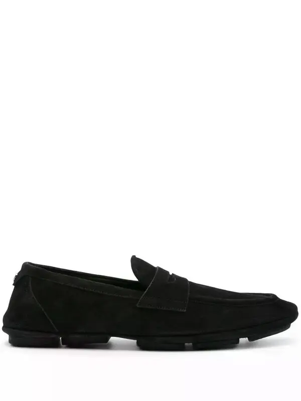 Dolce & Gabbana Logo-plaque Suede Loafers