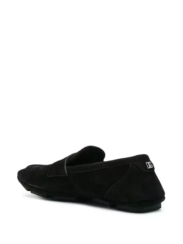 Dolce & Gabbana Logo-plaque Suede Loafers