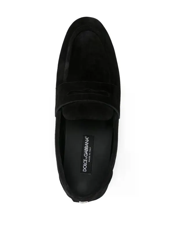 Dolce & Gabbana Logo-plaque Suede Loafers