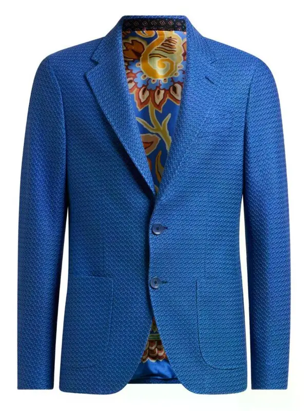 Etro Woven Blazer - Blue