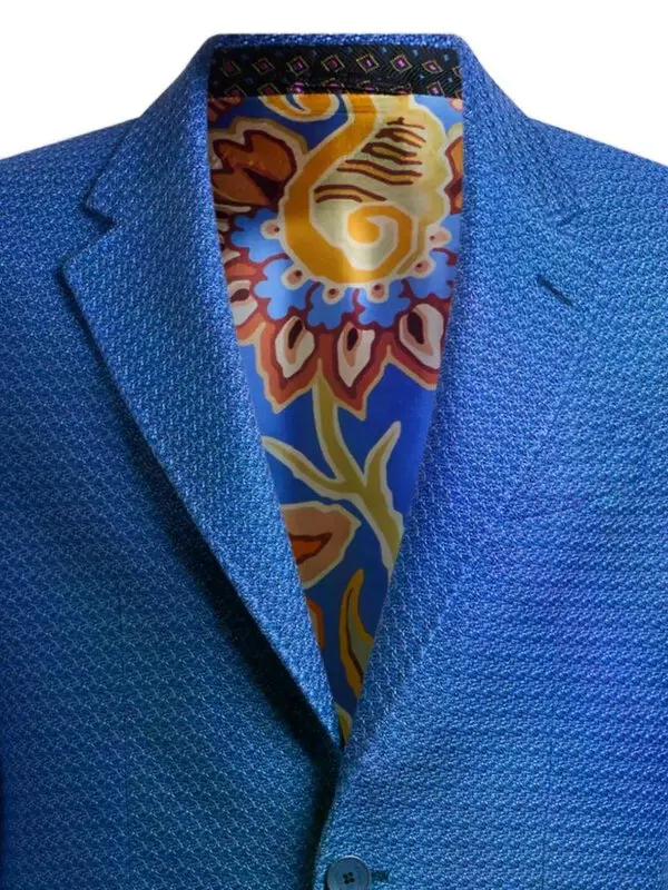 Etro Woven Blazer - Blue