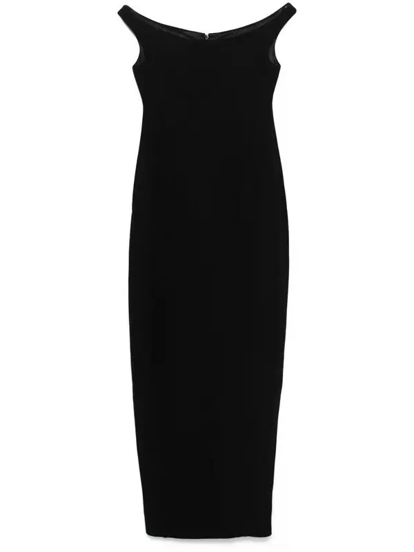TOTEME Curved Off-shoulder Maxi Dress