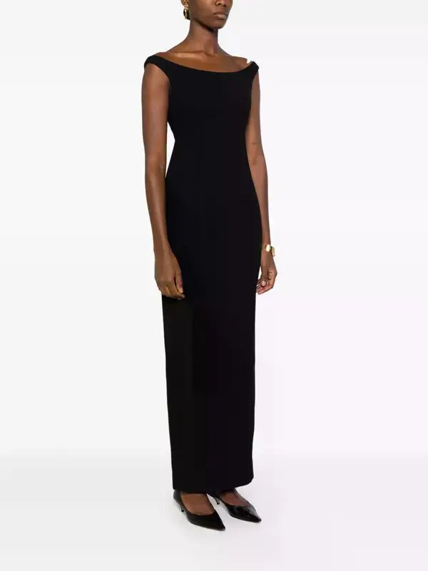 TOTEME Curved Off-shoulder Maxi Dress