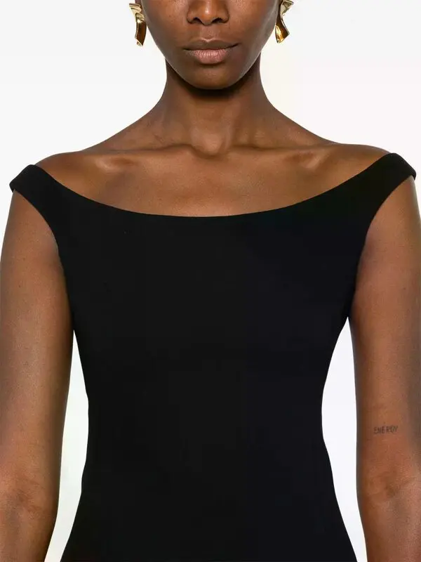 TOTEME Curved Off-shoulder Maxi Dress