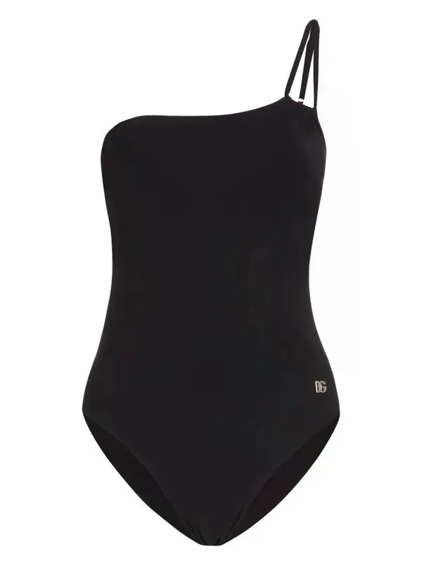 Dolce & Gabbana One-shoulder Swimsuit - Black