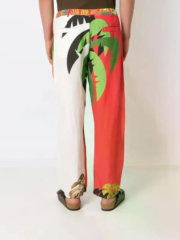 AMIR SLAMA Tropical Print Trousers