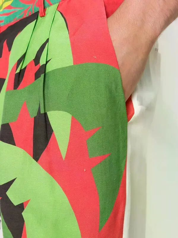 AMIR SLAMA Tropical Print Trousers