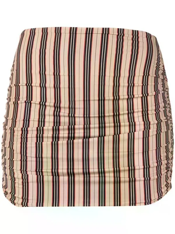 AMIR SLAMA Stripe-print Mini Skirt