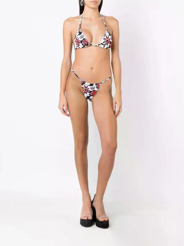 AMIR SLAMA Floral-print Bikini Set