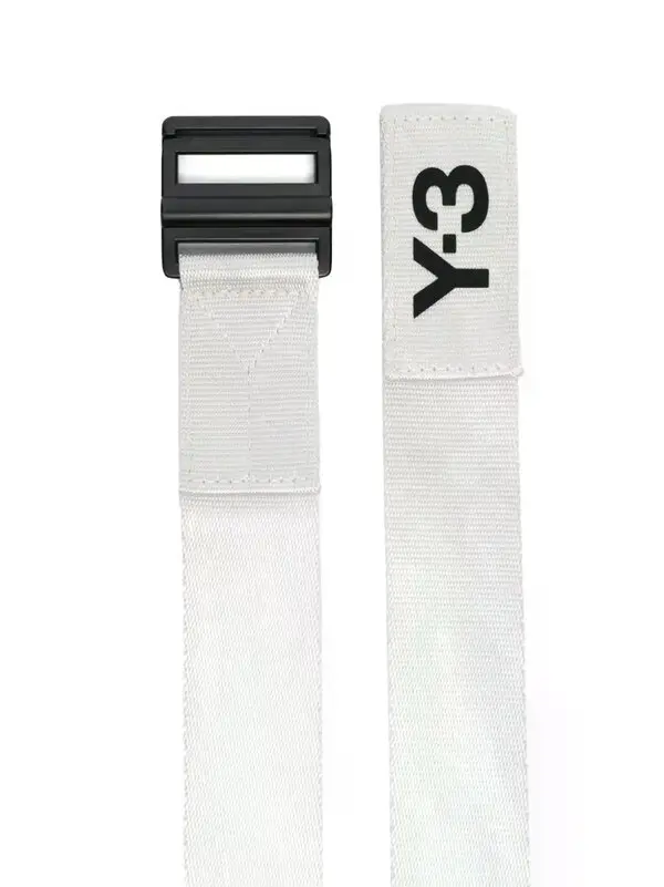 Y3 Logo-print Buckle Belt