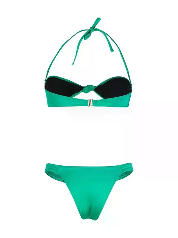 MANOKHI Ruched Bikini Set - Green