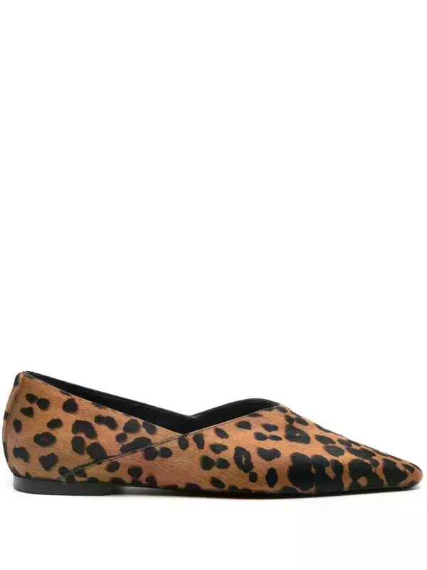 TOTEME Everyday Leopard Print Ballerina Flats