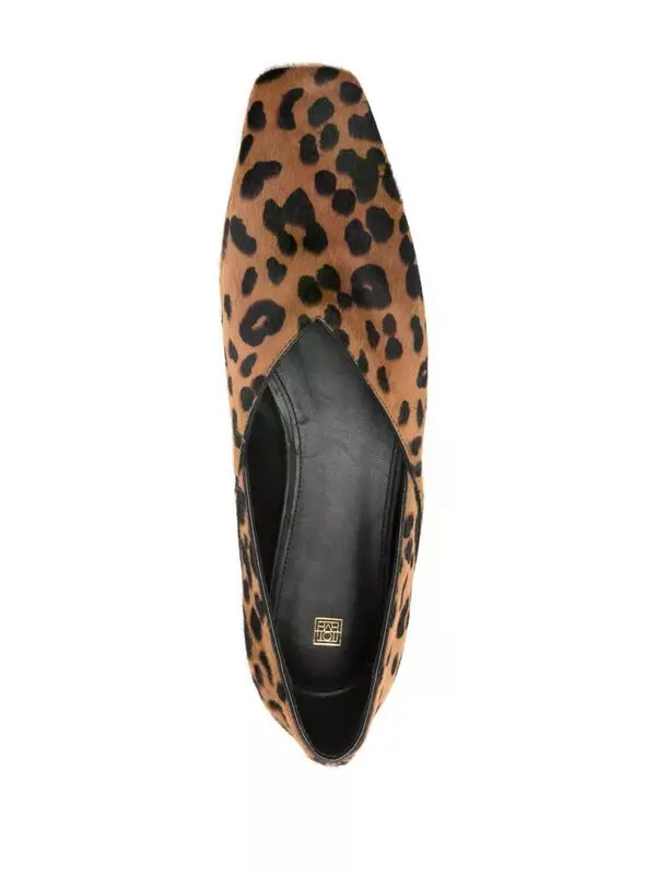 TOTEME Everyday Leopard Print Ballerina Flats
