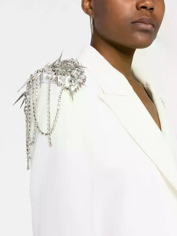 Philipp Plein Crystal-embellished Double-breasted Blazer