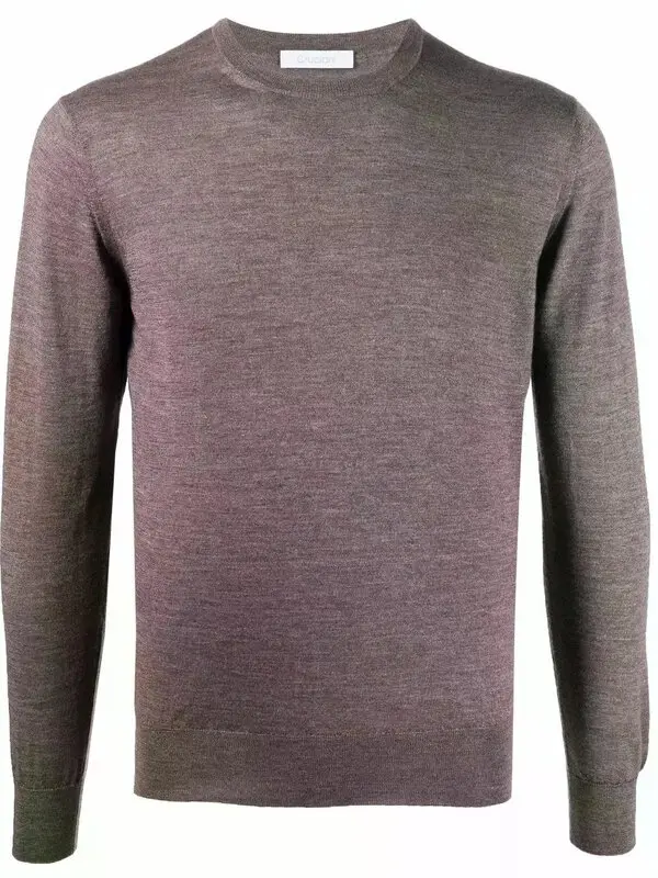 CRUCIANI Crew Neck Knit Jumper - Brown