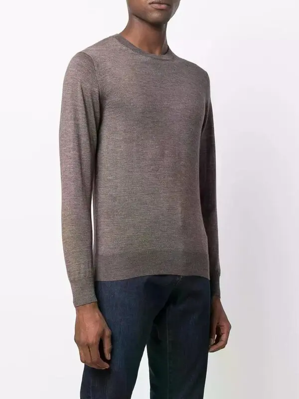 CRUCIANI Crew Neck Knit Jumper - Brown