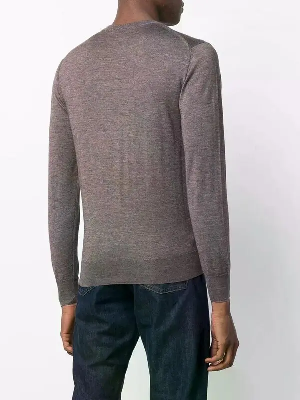 CRUCIANI Crew Neck Knit Jumper - Brown
