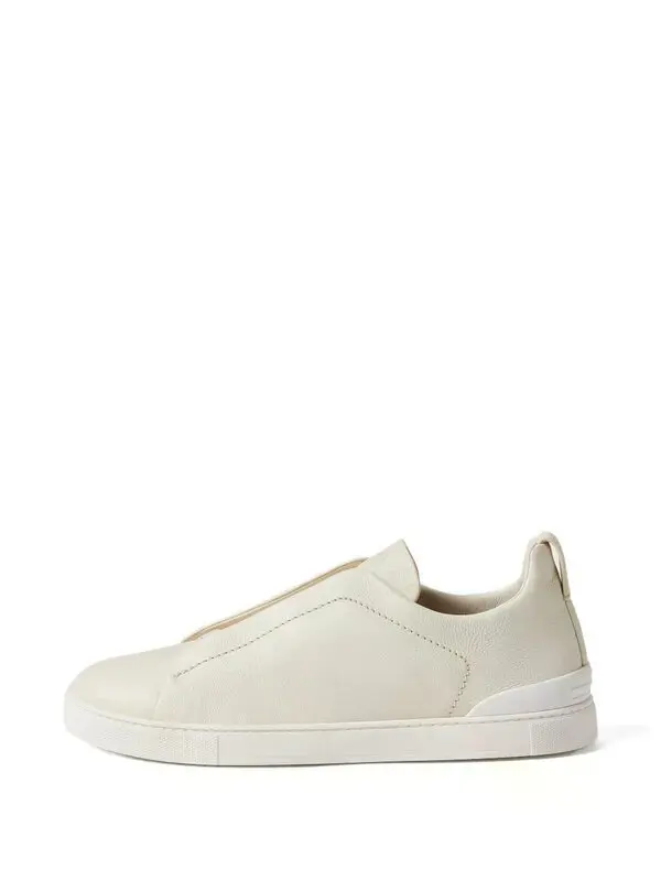 Zegna Triple Stitch Secondskin Sneakers - White