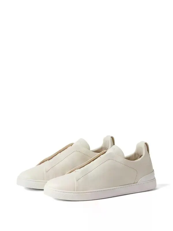 Zegna Triple Stitch Secondskin Sneakers - White