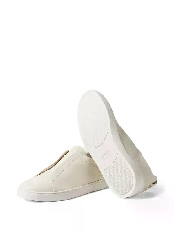Zegna Triple Stitch Secondskin Sneakers - White