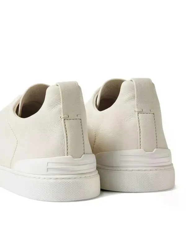 Zegna Triple Stitch Secondskin Sneakers - White