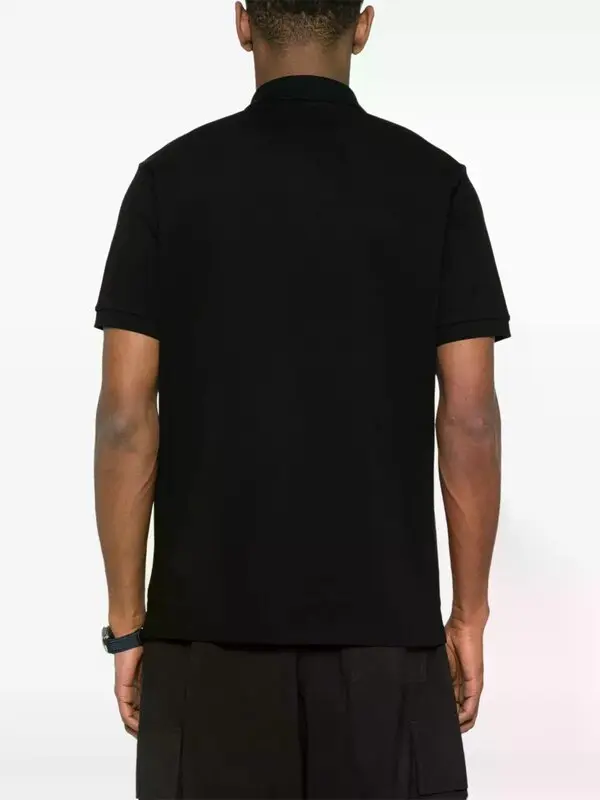 Stone Island Compass-appliqué Polo Shirt - Black