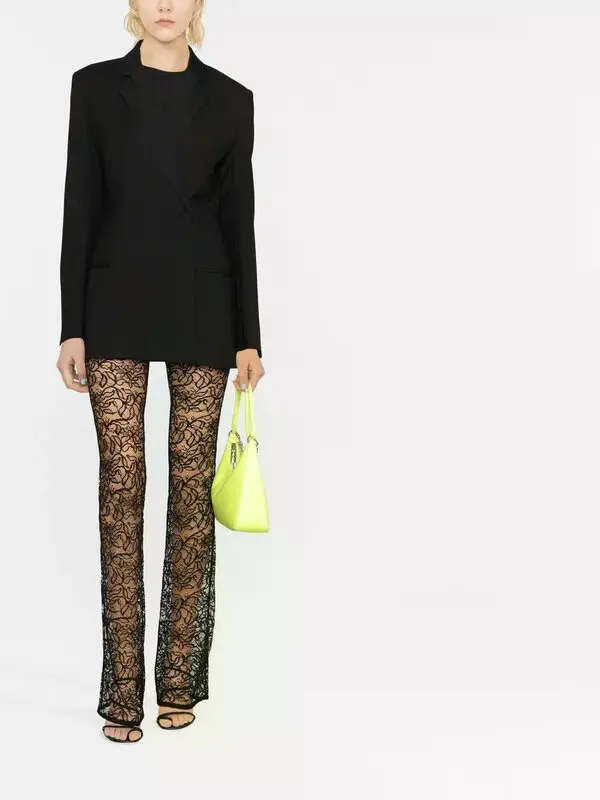 Saint Laurent Straight-leg Floral Lace Trousers