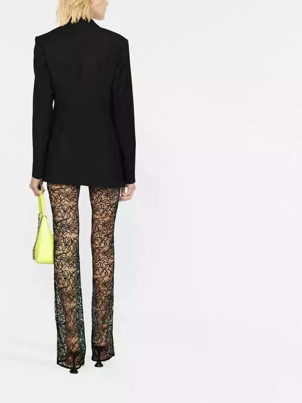 Saint Laurent Straight-leg Floral Lace Trousers
