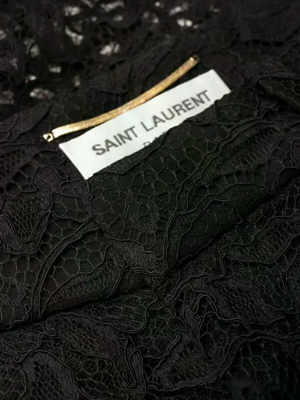 Saint Laurent Straight-leg Floral Lace Trousers