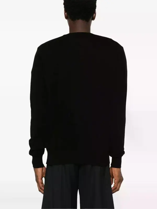 Play Comme Des Garcon Heart Patch Cardigan - Black