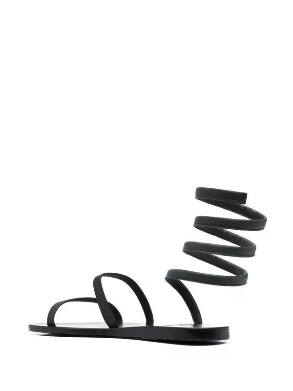 ANCIENT GREEK SANDALS Strappy Leather Sandals - Black