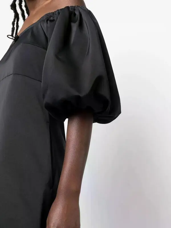 PATOU Puff-sleeve Bardot Mini Dress