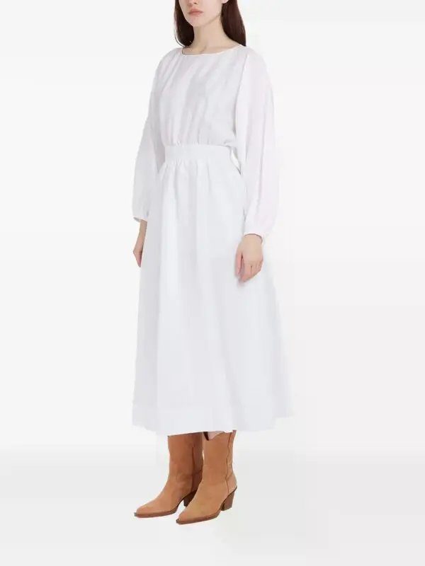 Gabriela Hearst Ahmose Linen Midi Dress - White
