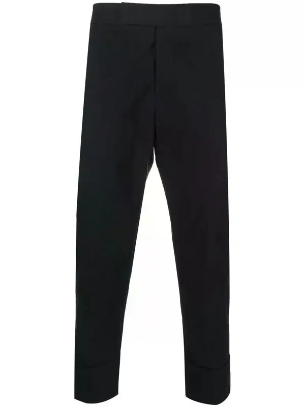 SAPIO Flap-pockets Cotton Cropped Trousers