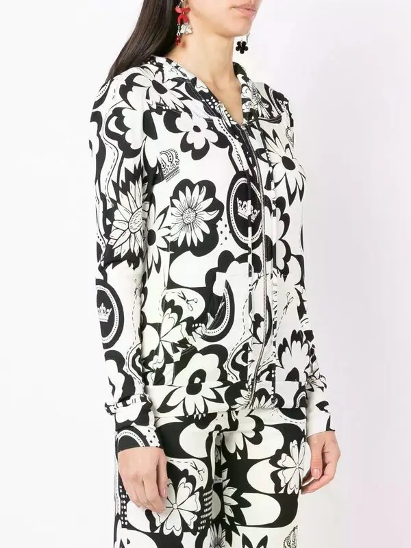 AMIR SLAMA Floral-print Zip-up Jacket