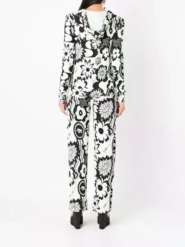 AMIR SLAMA Floral-print Zip-up Jacket