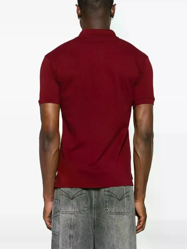 Play Comme Des Garcon Heart-patch Cotton Polo Shirt - Red