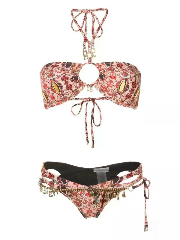 AMIR SLAMA Charm-detail Halterneck Bikini