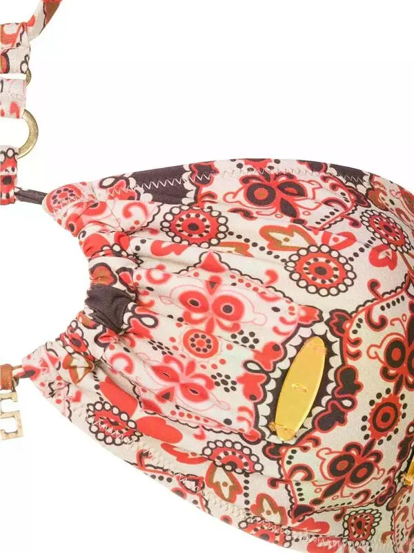 AMIR SLAMA Charm-detail Halterneck Bikini