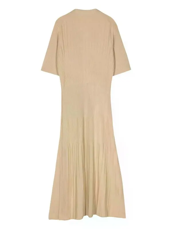 JOSEPH Split-neck Wool Midi Dress