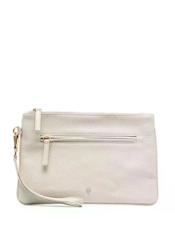 Eleventy Logo-stamp Leather Clutch Bag