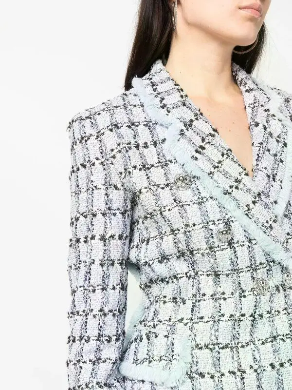 Philipp Plein Tweed Button-up Blazer
