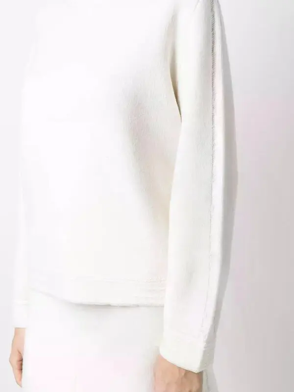 BARRIE Stitch-detail Jumper - White