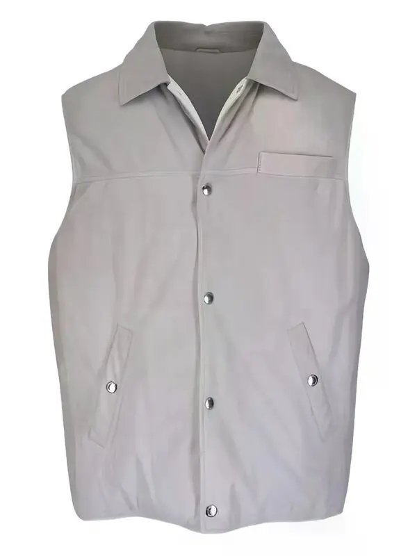 Brunello Cucinelli Suede Down Gilet - Neutrals