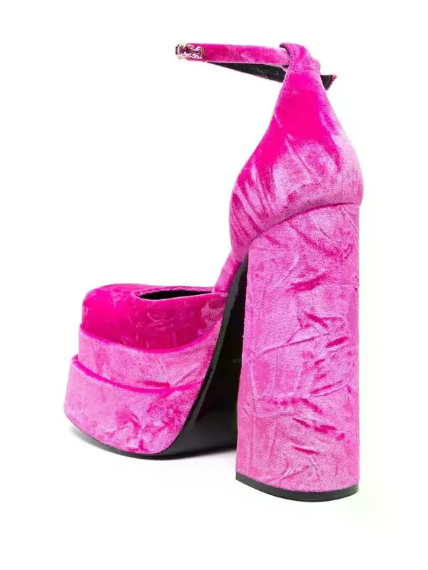 Versace Medusa Charm Velvet Pumps